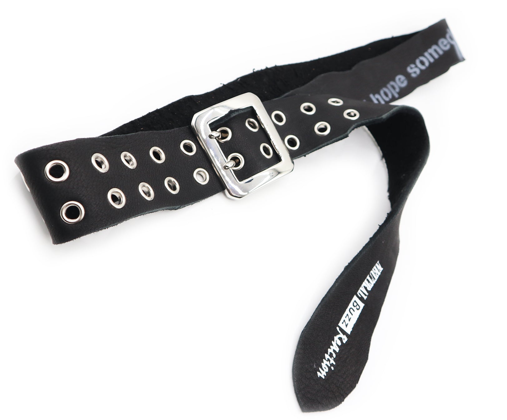 DOUBLE-EYELET DEERSKIN IRREGULAR BELT – AMUBIS